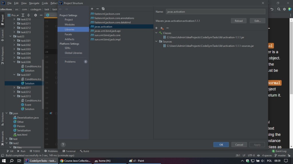 Implementation of JAXB-API has not been foun - java help on CodeGym