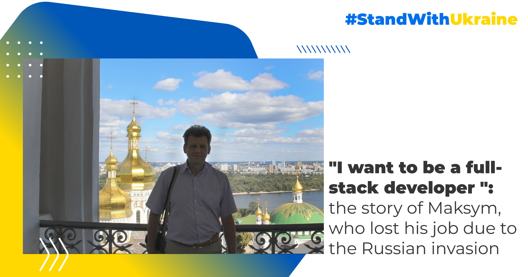 I want to be a full-stack developer: the story of Maksym, who lost his job due to the Russian ...