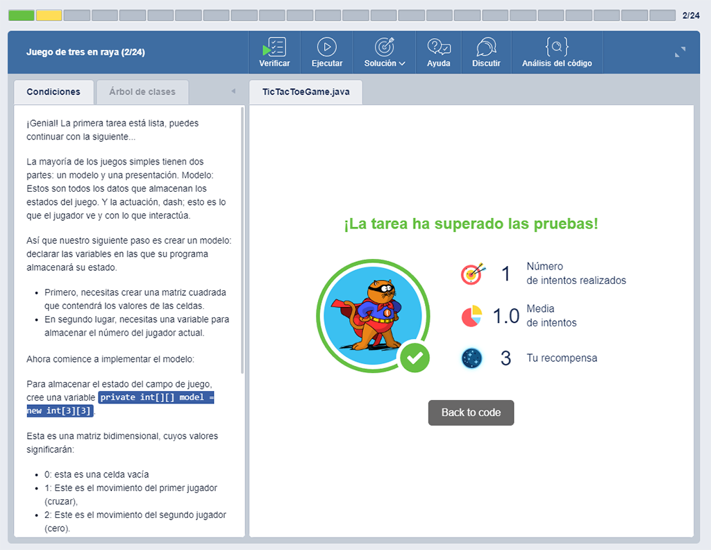 Preguntas populares durante la pasantía de Java: escribiendo el juego "Tres en Raya"