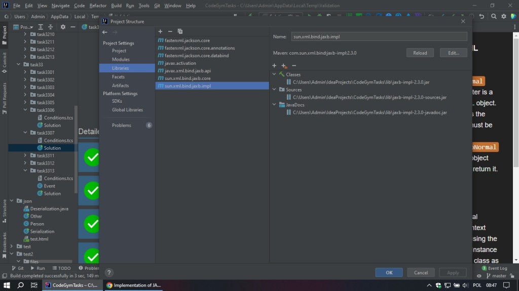 Implementation of JAXB-API has not been foun - java help on CodeGym