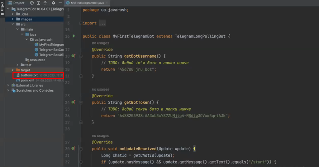 Resúmenes de las lecciones en la maratón de Java